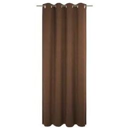 Vorhang WIRTH "Trondheim B", braun (schoko), B:132cm H:305cm, Chenille, Polyacryl, Gardinen