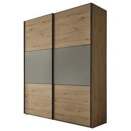 Schwebet&uuml;renschrank STAUD "Includo, Made in Germany", dekor artisan eiche, saphir, B:200cm H:222cm T:68cm, Holzwerkstoff, Schr&auml;nke, Schwebet&uuml;renschrank, Mit vier verschiedenen Ausstattungsvarianten