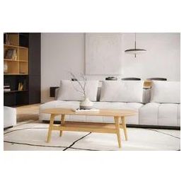 Couchtisch WOODMAN "Curved", beige (natur, natur, natur), B:130cm H:39cm T:60cm, Tische, Couchtisch, Scandi Design, Breite 130 cm, FSC-zertifiziert