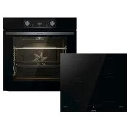 Gorenje Backofen-Set "BLACKSET2", Energieeffizienz: A (A+++-D), schwarz, Herdsets, Pizzafunktion mit 300 C &ndash; perfekt f&uuml;r Pizza, Focaccia und mehr