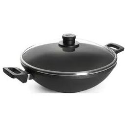 Wok Woll MADE IN GERMANY "Nowo", schwarz, B:34cm H:15cm L:59cm &Oslash;:32cm, Pfannen, Wok, von Hand gegossen, &Oslash; 32 cm, Made in Germany