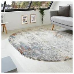 Teppich LUXOR living "Montreal", beige (beige, blau), B:160cm H:12mm L:230cm, Obermaterial: 100% Polypropylen, Teppiche, Teppich, Kurzflor, modernes Design, Wohnzimmer, Schlafzimmer