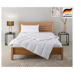Daunenbettdecke + Kopfkissen OTTO HOME "TAMINS, Bettdecke 135x200 cm und 155x220 cm, 2-tlg.", wei&szlig;, B/L: 155cm x 220cm Anzahl Teile 1, B/L: 40cm x 80cm Anzahl Teile 1, Bezug: Baumwolle F&uuml;llung: Entendaune/-feder, normal, Bettdecken Bezug: 100% Baumwolle. Kopfkissen Bezug: 100% Baumwolle. Bettdecken F&uuml;llung: 100% Daunen. Kopfkissen F&uuml;llung: 85% Federn, 15% Daunen, Bettwaren-Sets, Set mit Kissen 40x