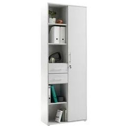 Aktenschrank BEGA OFFICE "Pronto", grau, B:80cm H:216cm T:35cm, Schr&auml;nke, B&uuml;roschrank Grau abschlie&szlig;bar, Mehrzweckschrank