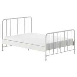 Metallbett Vipack "Bronxx, standfest gebaut, gradlinige Optik in zeitlosem Design", wei&szlig; (wei&szlig; matt, wei&szlig; matt, wei&szlig; matt), B:146,5cm H:110cm L:207cm, Betten, inkl. Lattenrost, Mittelsteg und Fu&szlig;st&uuml;tze unter der Liegefl&auml;che