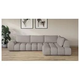 Ecksofa OTTO HOME "AZITA L-Form, XXL 352 cm Designsofa in Bubble-Opitk", grau (taupe), B:352cm H:72cm T:210cm, 100% Polyester, Sofas, Ecksofa, lose R&uuml;ckenkissen, traumhafte Steppung