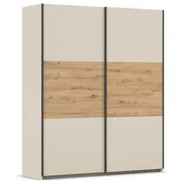 Schwebet&uuml;renschrank Rauch "Kleiderschrank Schrank Garderobe Garderobenschrank W&auml;scheschrank NEO", beige (beige (champagner), eiche artisan), B:175cm H:210cm T:59cm, Holzwerkstoff, Schr&auml;nke, Schwebet&uuml;renschrank, mit gro&szlig;z&uuml;gigem Stauraum und vielf&auml;ltigen Farbkombinationen