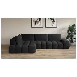 Ecksofa OTTO HOME "AZITA L-Form, XXL 352 cm Designsofa in Bubble-Opitk", grau (dunkelgrau), B:352cm H:72cm T:210cm, 100% Polyester, Sofas, Ecksofa, lose R&uuml;ckenkissen, traumhafte Steppung