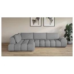 Ecksofa OTTO HOME "AZITA L-Form, XXL 352 cm Designsofa in Bubble-Opitk", grau (hellgrau), B:352cm H:72cm T:210cm, 100% Polyester, Sofas, Ecksofa, lose R&uuml;ckenkissen, traumhafte Steppung