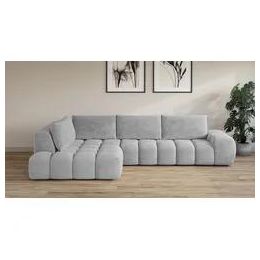 Ecksofa OTTO HOME "AZITA L-Form, XXL 352 cm Designsofa in Bubble-Opitk", grau (hellgrau), B:352cm H:72cm T:210cm, 100% Polyester, Sofas, Ecksofa, lose R&uuml;ckenkissen, traumhafte Steppung