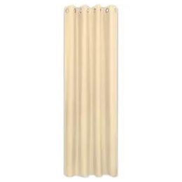 Vorhang GERSTER "Laurin" Gr. 1, beige, B:140cm H:235cm, Wirkware, Polyester, Gardinen, HxB: 235x140, &Ouml;senschal aus Dekostoff, Uni