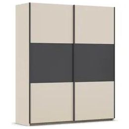 Schwebet&uuml;renschrank Rauch "Kleiderschrank Schrank Garderobe Garderobenschrank W&auml;scheschrank NEO", beige (beige (champagner), graumetallic), B:175cm H:210cm T:59cm, Holzwerkstoff, Schr&auml;nke, Schwebet&uuml;renschrank, mit gro&szlig;z&uuml;gigem Stauraum und vielf&auml;ltigen Farbkombinationen