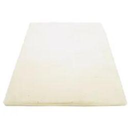 Hochflor-Teppich OCI DIE TEPPICHMARKE "ALISSA", beige (creme), B:140cm H:38mm L:200cm, Polyester, Teppiche, Kuschelig weicher Flor, Kaninchen Fell Haptik, getuftet