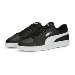 Sneaker Puma "SMASH 3.0 L", Damen, Gr. 40, schwarz-wei&szlig; (Puma schwarz, Puma wei&szlig;), Leder, unifarben, Schuhe Sneaker, mit sportlicher Optik, mit leicht profilierter Gummilaufsohle