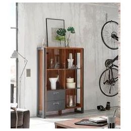 Highboard Home Affaire "Detroit", grau (braun, schieferfarben), B:90cm H:140cm T:35cm, Sideboards, Highboard, H&ouml;he ca. 140 cm