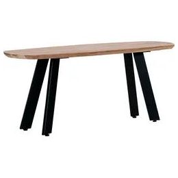 Essbank GUTMANN FACTORY, beige (schwarz), B:100cm H:45cm T:40cm, Massivholz, Sitzb&auml;nke, Essbank