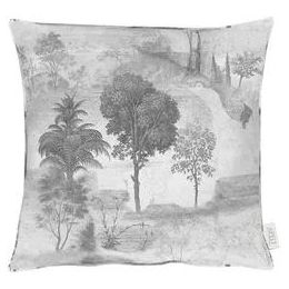 Dekokissen Apelt "Padua", schwarz (schwarz, wei&szlig;, bedruckt), B:45cm L:45cm, Baumwolle, Polyester, Dekokissen_Sitzkissen_Kissenh&uuml;llen, Kissenh&uuml;lle mit F&uuml;llung, 1 St&uuml;ck