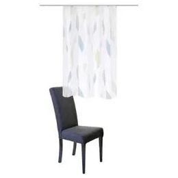 Vorhang Home Wohnideen "PAOLO" Gr. 3, blau (blau, gr&uuml;n), B:140cm H:225cm, Voile, Polyester, Gardinen, Kr&auml;uselbandschal PAOLO bedruckt