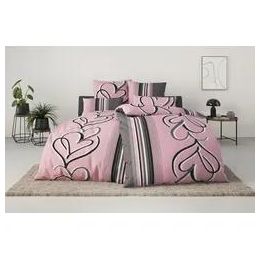Bettw&auml;sche OTTO HOME "Area in Gr. 135x200 oder 155x220 cm", rosa (rosa, grau), B/L: 135cm x 200cm, 1 Stk., 1 Stk., Linon, B/L: 80cm x 80cm, 2, Linon, Obermaterial: 100% Baumwolle, Bettw&auml;sche, Bettw&auml;sche, Bettw&auml;sche in verschiedenen Qualit&auml;ten