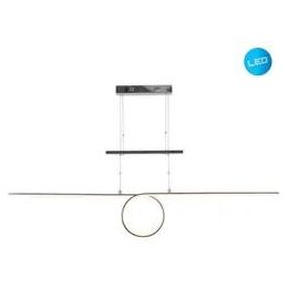 N&auml;ve N&Auml;VE LED Pendelleuchte "Gegenzug-Pendelleuchte "Loop Line", silber (chrome), &Oslash; 6cm H: 120cm, 1 Stk., Leuchten, modernes Design; helles Licht, LED Pendelleuchte
