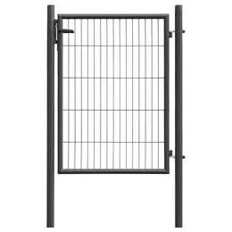Zauneinzelt&uuml;r GARDEN 'N' MORE "Einzeltor Standard", grau (anthrazit), B:100cm H:125cm, Stahl, Tore, 125 cm hoch, anthrazit