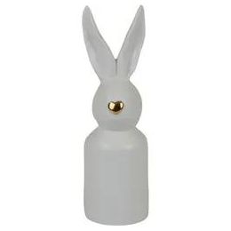 Osterhase AM Design "Osterfigur, Hase mit goldfarbener Nase", gold (wei&szlig;, goldfarben), B:7,5cm H:24,5cm T:8cm, Porzellan, Dekofiguren, Dekofigur aus Porzellan, Ostern, H&ouml;he ca. 24,5 cm