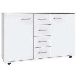 Kombikommode wimex "Taiga", wei&szlig;, B:130cm H:83cm T:41cm, Holzwerkstoff, Sideboards, Kombikommode, obere Schublade in Absatzfarbe oder uni wei&szlig;