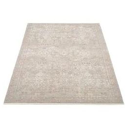 Teppich OCI DIE TEPPICHMARKE "FARBEN GRANDE", beige (natur), B:65cm H:8mm L:130cm, Polyester, Teppiche, Teppich, Klassisches Muster, eingefasst, in 3-D-Optik, mit Fransen