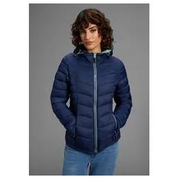 Steppjacke Polarino, Damen, Gr. 38, blau (navy), Web, Obermaterial: 100% Polyamid. Futter: 100% Polyamid. Wattierung: 100% Polyester, eingefasste Kante, Jacken Steppjacke, &Uuml;bergangsjacke f&uuml;r k&uuml;hle Tage, aus leichtem Webmaterial