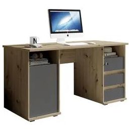Schreibtisch BEGA OFFICE "Primus U2", schwarz (eiche sonoma, anthrazit), B:145cm T:65cm, Tische, Schreibtisch, mit Schubkasten abschlie&szlig;bar, Gamingtisch geeignet