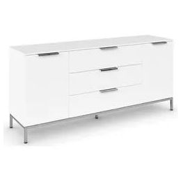 Kombikommode Rauch "Kommode T&uuml;rkommode Sideboard Kombikommode FLIPP", wei&szlig; (alpinwei&szlig;), B:160cm H:72cm T:42cm, Holzwerkstoff, Sideboards, Kombikommode, 2-t&uuml;rig mit 3 Schubladen und Soft-Close-Funktion