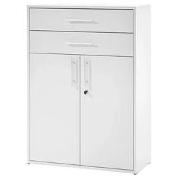 Aktenschrank BEGA OFFICE "Pronto", grau, B:80cm H:111cm T:35cm, Schr&auml;nke, B&uuml;roschrank Grau abschlie&szlig;bar, Mehrzweckschrank