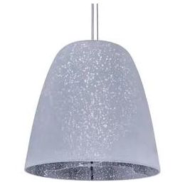 Paco Home Pendelleuchte "STARLET", silber (silberfarben), 1, &Oslash; 28cm H: 27cm, Leuchten, Deckenlampe LED Glas Wohnzimmer Schlafzimmer H&ouml;henverstellbar E27, Pendelleuchte