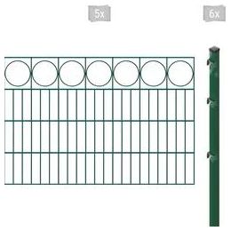 Doppelstabmattenzaun Arvotec "ESSENTIAL 80 zum Einbetonieren "Ring" mit Zierleiste", gr&uuml;n (dunkelgr&uuml;n), H:80cm, Kunststoff, Stahl, Zaunelemente, Zaunh&ouml;he 80 cm, Zaunl&auml;nge 2 - 60 m