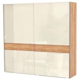 Schwebet&uuml;renschrank OTTO HOME "Gala, wahlweise mit oder ohne Spiegel, 230x65x224cm, FSC-zertifiziert", beige (beige, pacific walnut, ohne spiegel), B:230cm H:224cm T:65cm, Schr&auml;nke, Schwebet&uuml;renschrank, UV lackiert, kratzfest, hochgl&auml;nzend, Soft-Close Funktion