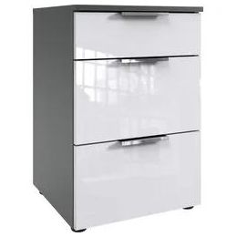 Nachtkommode wimex "level36 D by fresh to go", grau (korpus graphit, front lack wei&szlig;), B:41cm H:61cm T:41cm, Holzwerkstoff, Sideboards, mit soft-close Funktion und Lackfronten
