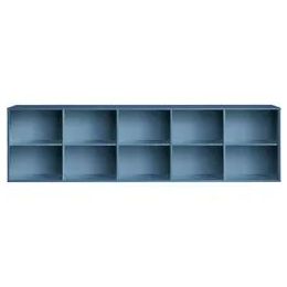 Sideboard HAMMEL FURNITURE "Mistral, Hochwertig B&uuml;cherregal, Lowboard, h&auml;ngend/stehend montierbar", blau, B:220cm H:61cm T:42cm, Holzwerkstoff, Massivholz, Sideboards, Sideboard, mit 5 verstellbare Einlegeb&ouml;den, B: 220 cm, anpassungsbar Designm&ouml;bel