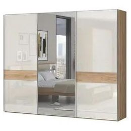 Schwebet&uuml;renschrank OTTO HOME "Gala, wahlweise mit oder ohne Spiegel, 272x65x224cm, FSC-zertifiziert", beige (beige, pacific walnut), B:272cm H:224cm T:65cm, Schr&auml;nke, Schwebet&uuml;renschrank, UV lackiert, kratzfest, hochgl&auml;nzend, Soft-Close Funktion