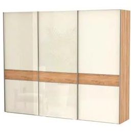 Schwebet&uuml;renschrank OTTO HOME "Gala, wahlweise mit oder ohne Spiegel, 272x65x224cm, FSC-zertifiziert", beige (beige, pacific walnut), B:272cm H:224cm T:65cm, Schr&auml;nke, Schwebet&uuml;renschrank, UV lackiert, kratzfest, hochgl&auml;nzend, Soft-Close Funktion