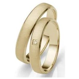 Trauring Firetti "Schmuck Geschenk Gold 750 Hochzeit Ehering "LIEBE" Gr. 68, gold (gelbgoldfarben), Fingerringe, Damen, 68, ohne Brillant, Gelbgold 585, 4mm, Trauring, Made in Germany, wahlweise mit oder ohne Brillant