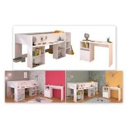 Jugendzimmer-Set Parisot, wei&szlig;, B:132cm H:104cm T:205cm, Holzwerkstoff, Schlafzimmerm&ouml;bel-Sets