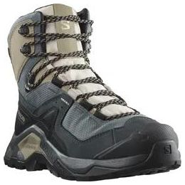 Wanderschuh Salomon "QUEST ELEMENT Gore-Tex W", Damen, Gr. 37, grau (olivgr&uuml;n, grau), Leder, Textil, Schuhe Wanderschuh, Wasserdicht