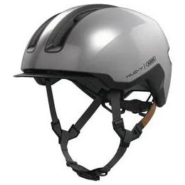 Fahrradhelm Abus "HUD-Y" Gr. L, silber (gleam silber), Helme, L Kopfumfang: 57cm - 61cm