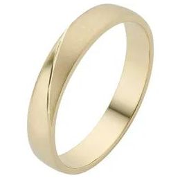 Trauring Firetti "Schmuck Geschenk Gold 375 Hochzeit Ehering Trauring "LIEBE" Gr. 19, gold (gelbgoldfarben), Fingerringe, Damen, 19, ohne Brillant, Gelbgold 375, 4mm, Trauring, Made in Germany, wahlweise mit oder ohne Brillant