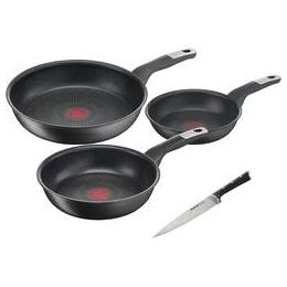 Pfannen-Set Tefal "Unlimited Ice Force", schwarz, B:39cm H:19,5cm L:59cm &Oslash;:28cm, Pfannen, kratzfeste Antihaftversiegelung, Thermo-Signal, inkl. Kochmesser