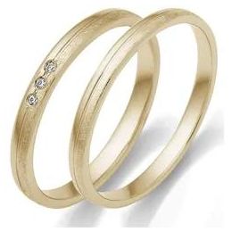 Trauring Firetti "Schmuck Geschenk Gold 375 Hochzeit Ehering "LIEBE" Gr. 68, gold (gelbgoldfarben), Fingerringe, Damen, 68, ohne Brillanten, Gelbgold 375, 2,5mm, Trauring, Made in Germany, wahlweise mit oder ohne Brillanten