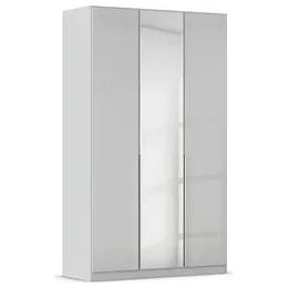 Dreht&uuml;renschrank OTTO HOME "Kleiderschrank Kleiderschr&auml;nke Schrank Garderobe AGORDO mit Glasfront", grau (seidengrau, glas seidengrau), B:136cm H:229cm T:54cm, Holzwerkstoff, Schr&auml;nke, Dreht&uuml;renschrank, durchdachte Innenausstattung, in 7 Breiten und 2 H&ouml;hen MADE IN GERMANY