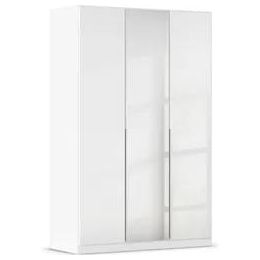 Dreht&uuml;renschrank OTTO HOME "Kleiderschrank Kleiderschr&auml;nke Schrank Garderobe AGORDO mit Glasfront", wei&szlig; (alpinwei&szlig;, glas kristallwei&szlig;), B:136cm H:210cm T:54cm, Holzwerkstoff, Schr&auml;nke, Dreht&uuml;renschrank, durchdachte Innenausstattung, in 7 Breiten und 2 H&ouml;hen MADE IN GERMANY