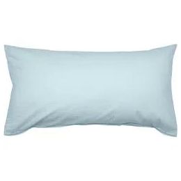 Kissenbezug Janine "PIANO 0125 31 80x80", blau (kristallblau), B:80cm L:40cm, Mako-Soft-Seersucker, Seersucker, Kissenbez&uuml;ge, Kissenbezug, mit Rei&szlig;verschluss