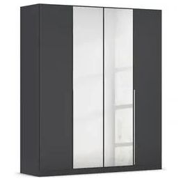 Dreht&uuml;renschrank OTTO HOME "Kleiderschrank Schrank Garderobe AGORDO mit Dekor- oder Hochglanzfront", grau (graumetallic), B:181cm H:210cm T:54cm, Holzwerkstoff, Schr&auml;nke, Dreht&uuml;renschrank, durchdachte Innenausstattung, in 8 Breiten und 2 H&ouml;hen MADE IN GERMANY, Topseller